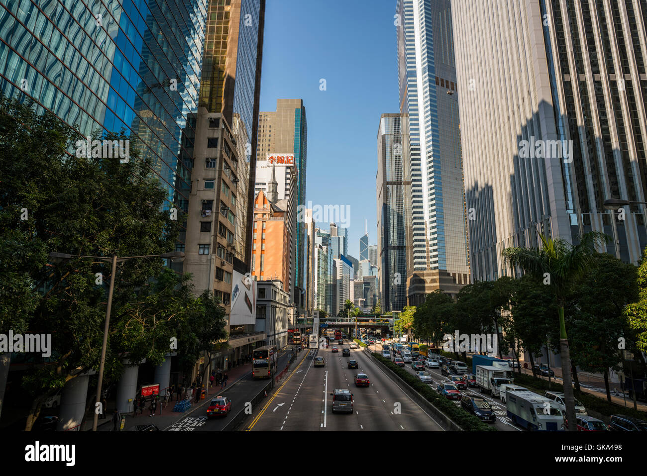 Modern city street, Hong Kong, China Stock Photo - Alamy
