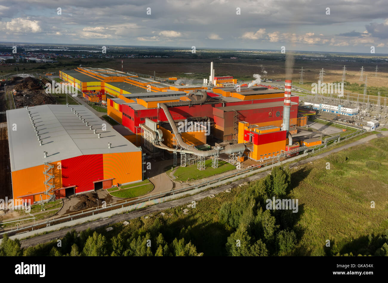Aerial view on iron and steel works factory. Russia Stock Photo - Alamy