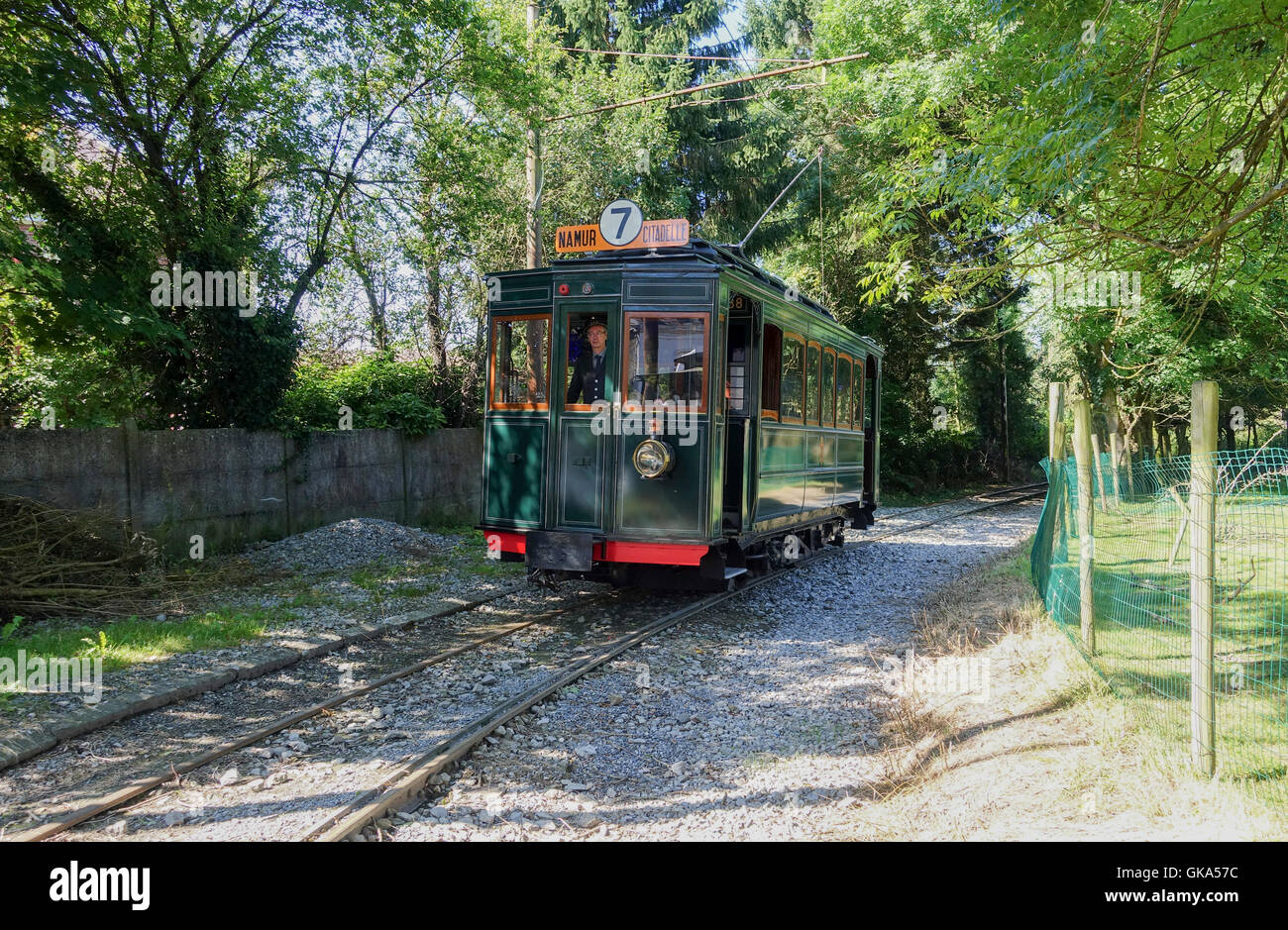 ASVi Museum 1910 Tramcar No. A.9288 at Lobbes Entreviile -1 Stock Photo ...