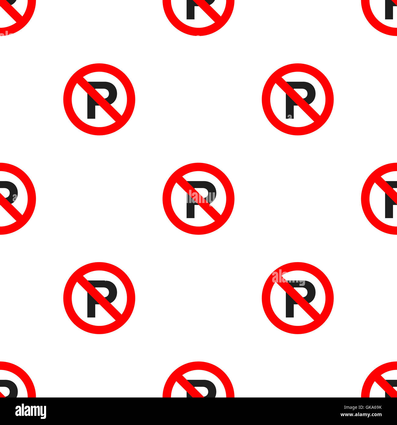 Seamless road sign pattern Stock Photo - Alamy