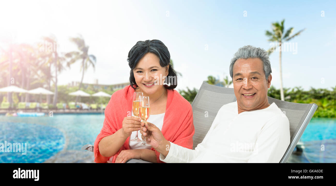 Happy old age Stock Photo - Alamy