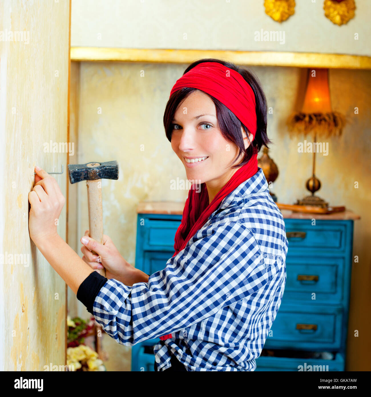 woman blue humans Stock Photo - Alamy