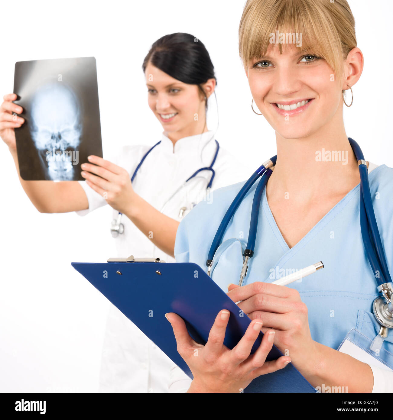 Two women medical workers hi-res stock photography and images - Alamy
