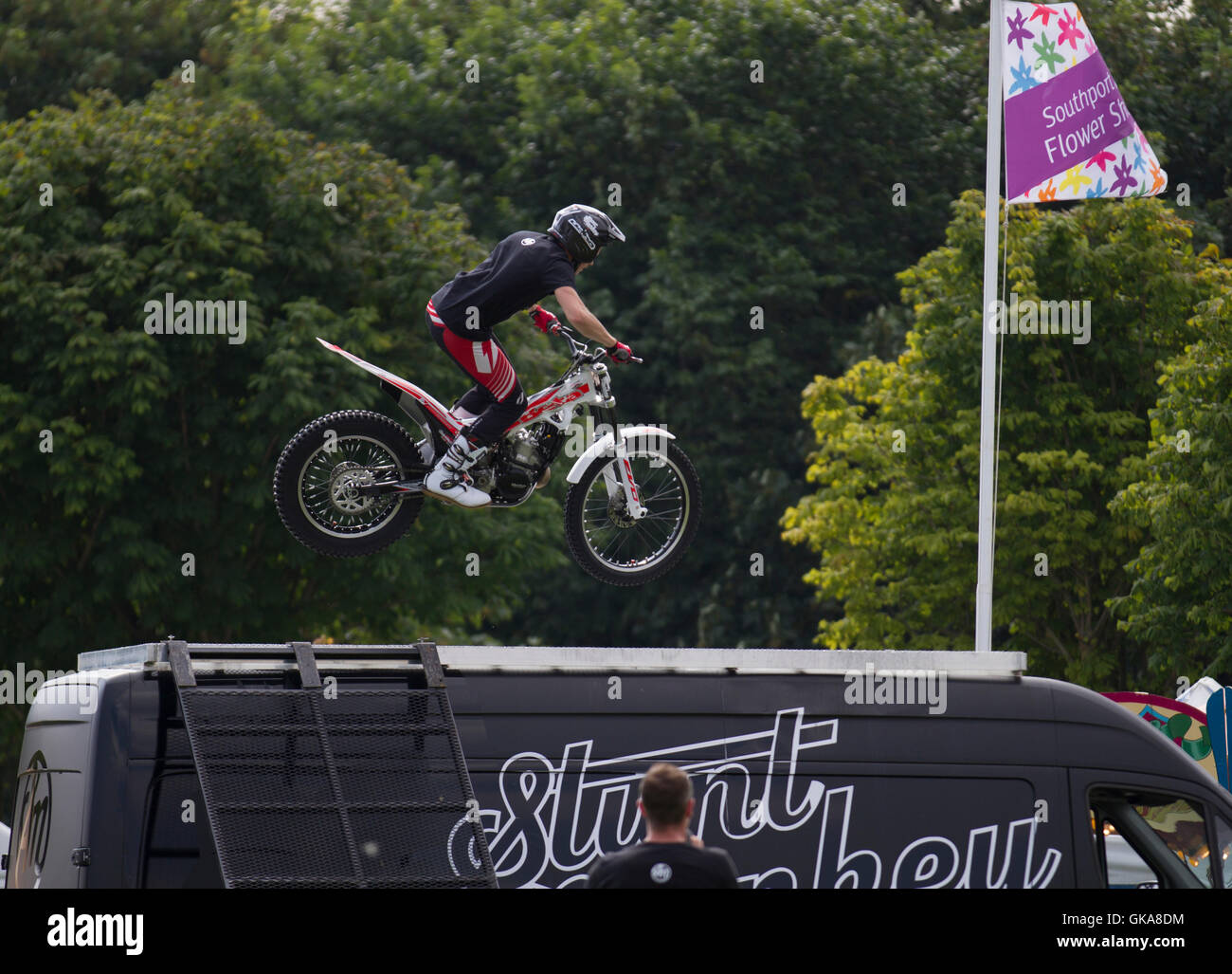 Stunt Monkeys display team at Southport Flower Show, Merseyside, UK ...