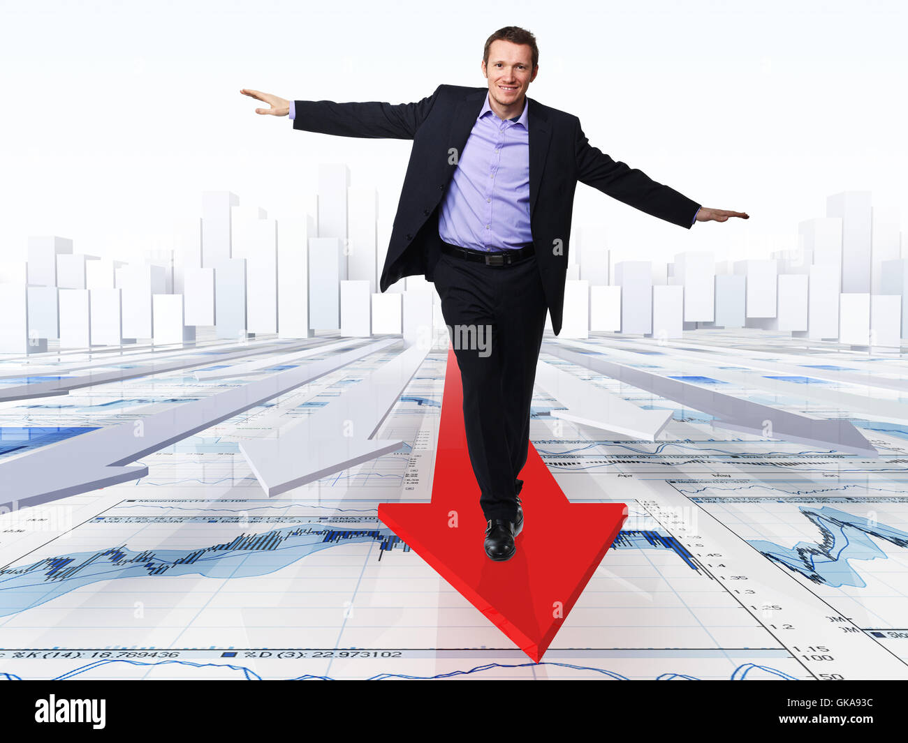 chart business man businessman Stock Photo - Alamy