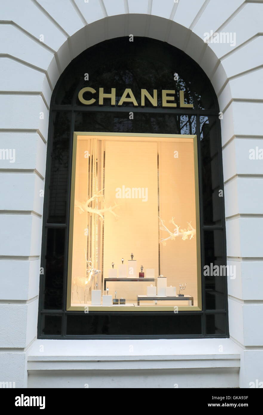 Chanel products display, French privately held company that specializes ...