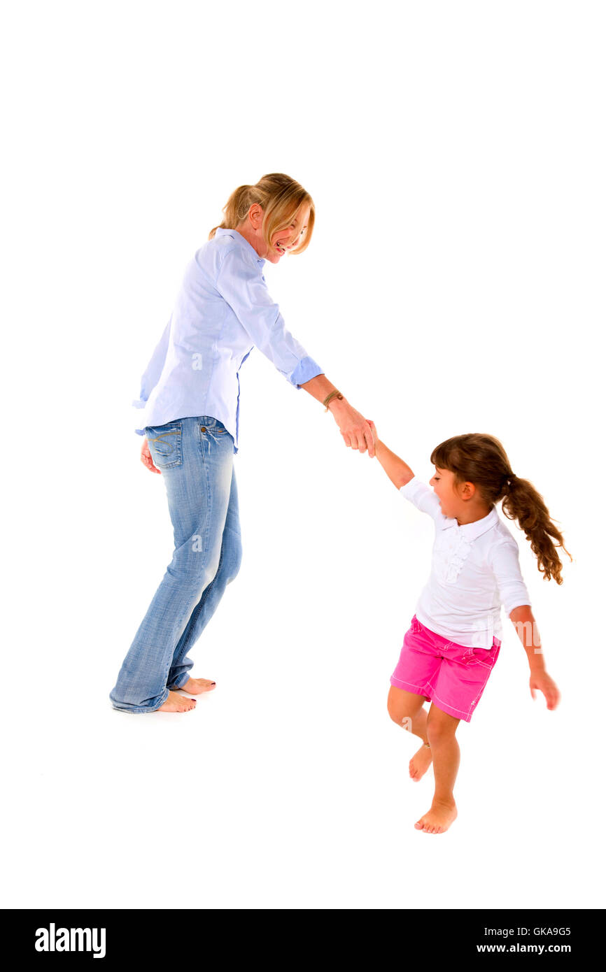 Mother daughter play game Cut Out Stock Images & Pictures - Alamy