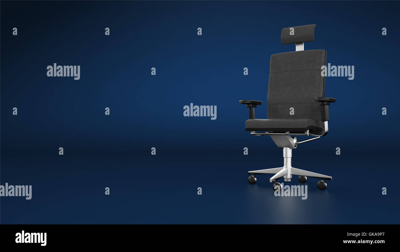 executive chair / office chair - blue background Stock Photo - Alamy
