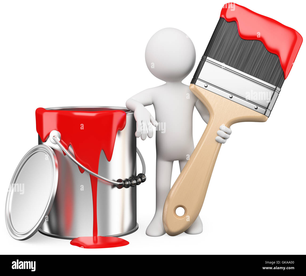 Cartoon character paint bucket red hi-res stock photography and images ...