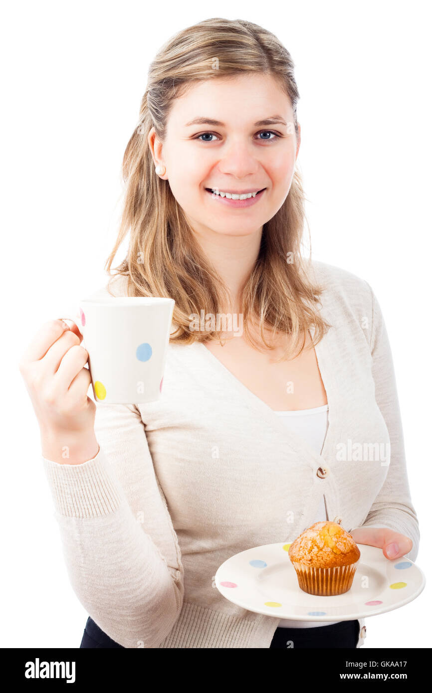 Woman eating eat eats muffin hi-res stock photography and images - Alamy