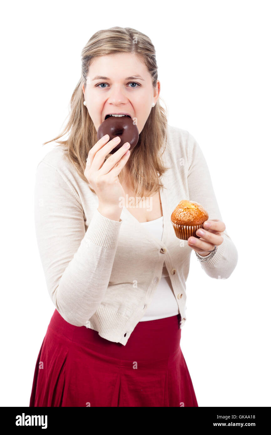 Woman eating eat eats muffin hi-res stock photography and images - Alamy