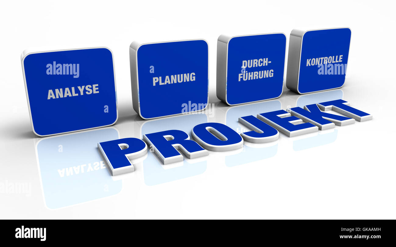 text concept - 3d project blue 1 Stock Photo - Alamy