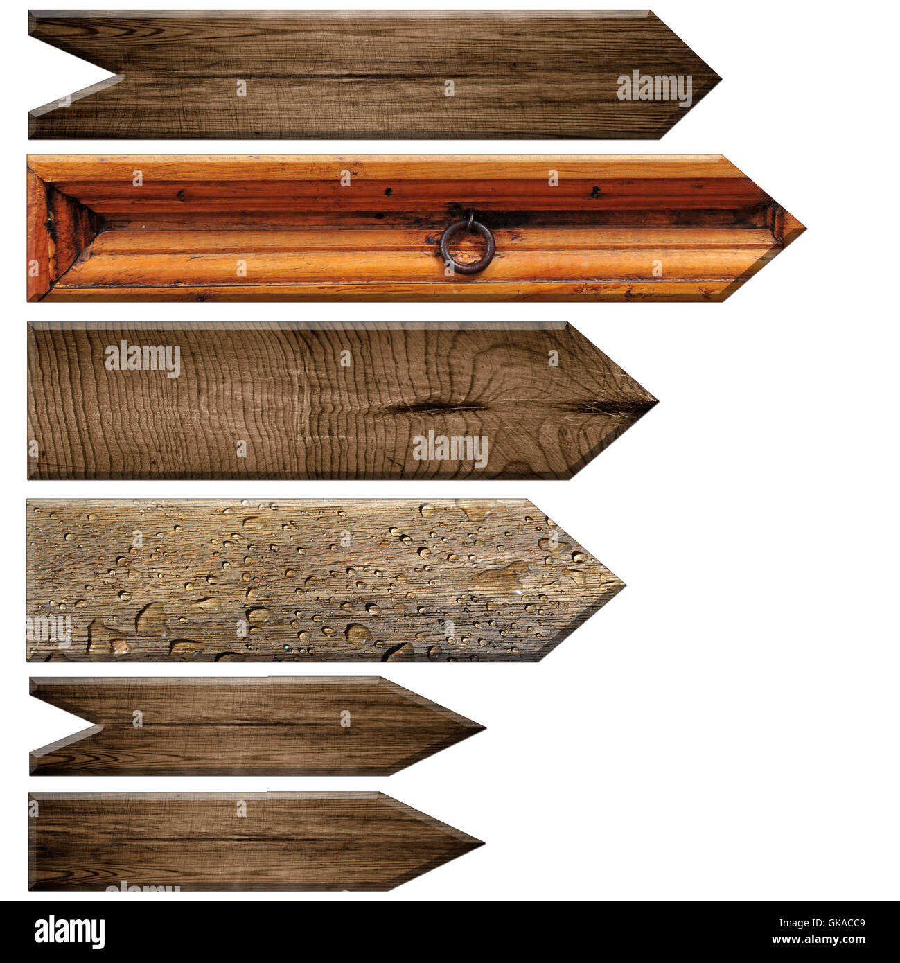 wooden arrow sign brown Stock Photo - Alamy