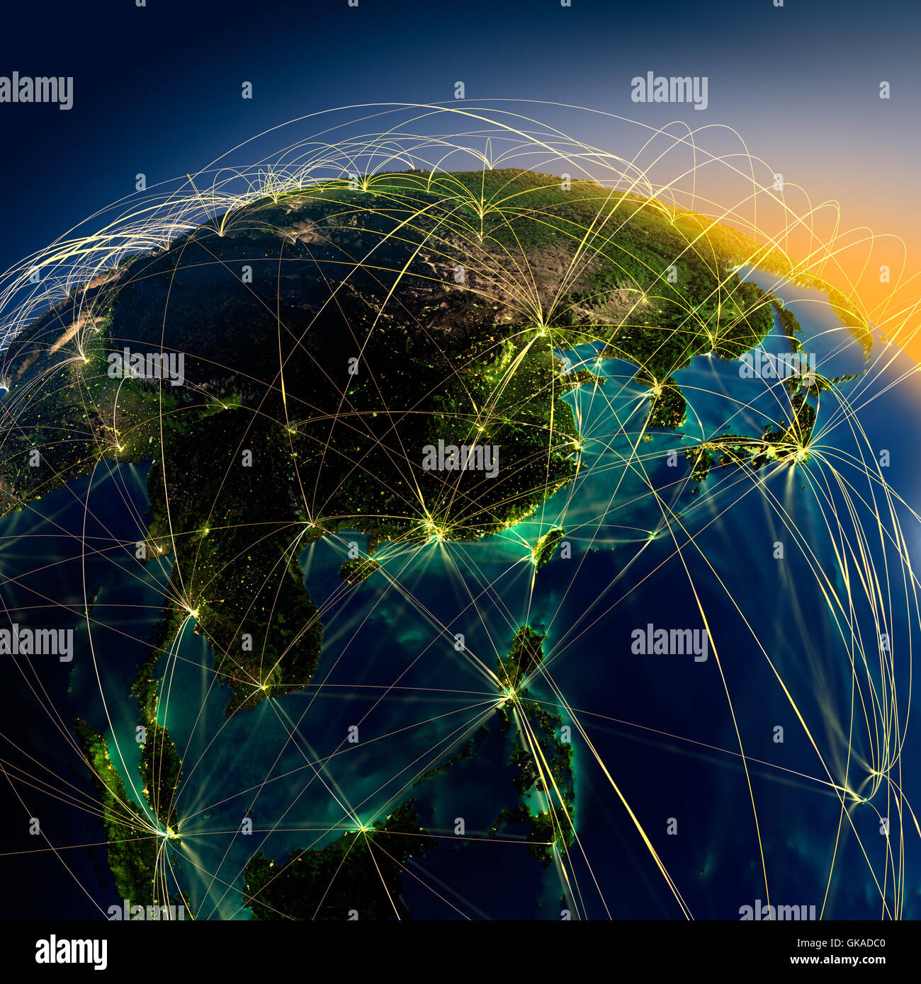 transport route airline Stock Photo - Alamy