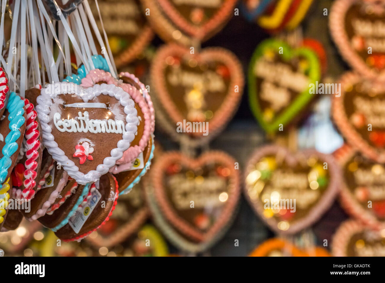 Details of a gingerbread heart Stock Photo - Alamy