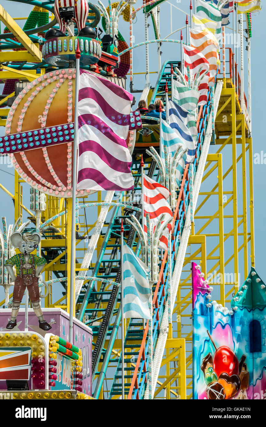 Colored flags at Oktoberfest Stock Photo - Alamy