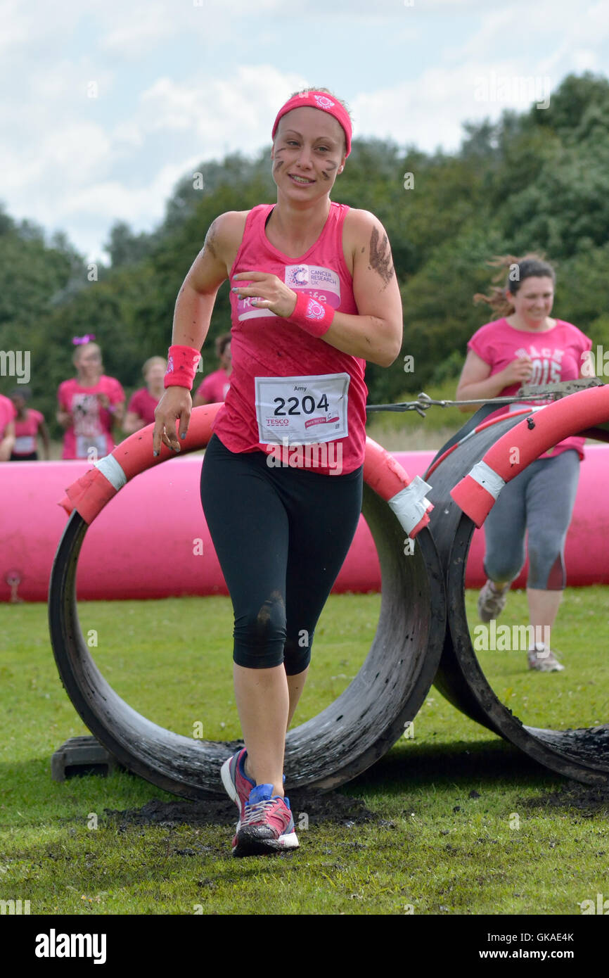 Women having lots of fun raising money for Cancer Charity in the Race ...