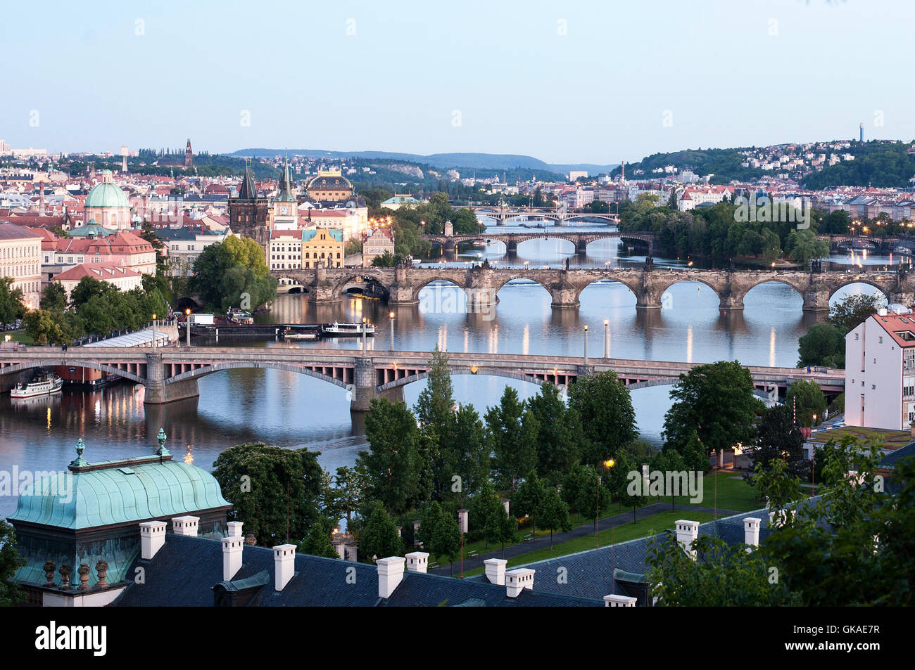 Prague bridges hi-res stock photography and images - Alamy