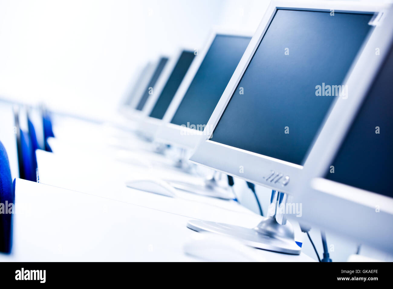 blue office PC Stock Photo - Alamy