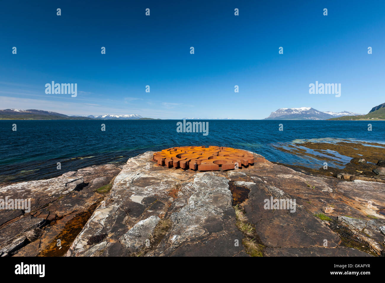 Martti Aiha's shore side sculpture "Kallio" or "Seven Magic Points" at ...