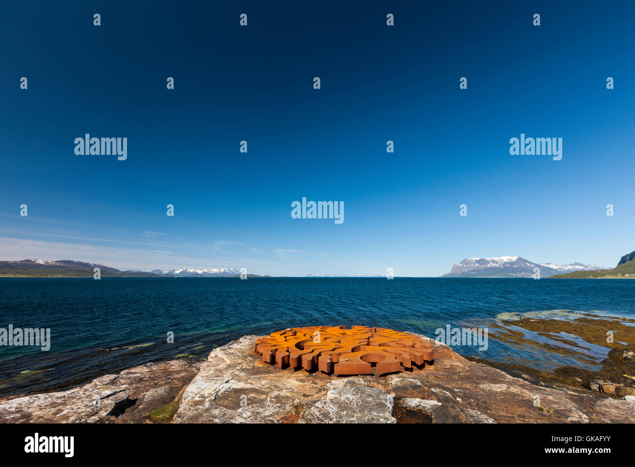 Martti Aiha's shore side sculpture "Kallio" or "Seven Magic Points" at ...