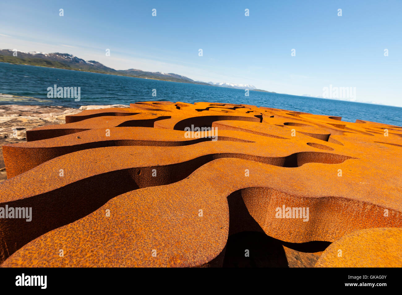 Martti Aiha's shore side sculpture "Kallio" or "Seven Magic Points" at ...
