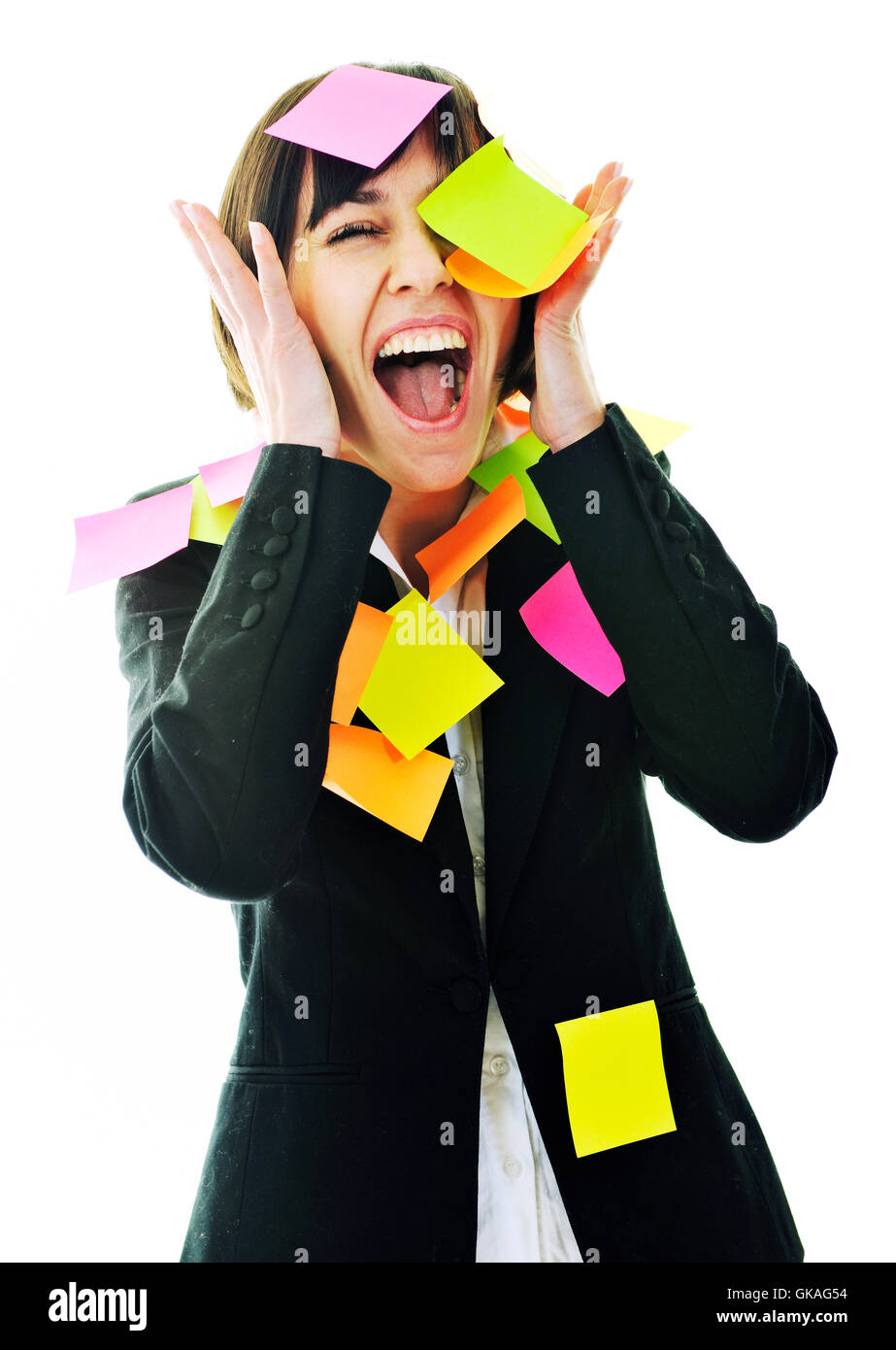 woman office note Stock Photo - Alamy