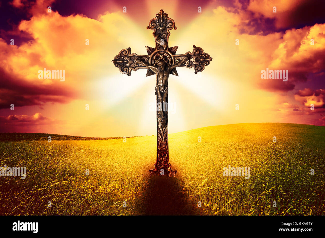 Church god heaven paradise cross hi-res stock photography and images ...