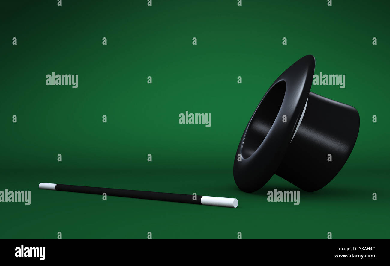 the magic show on green 2 Stock Photo - Alamy