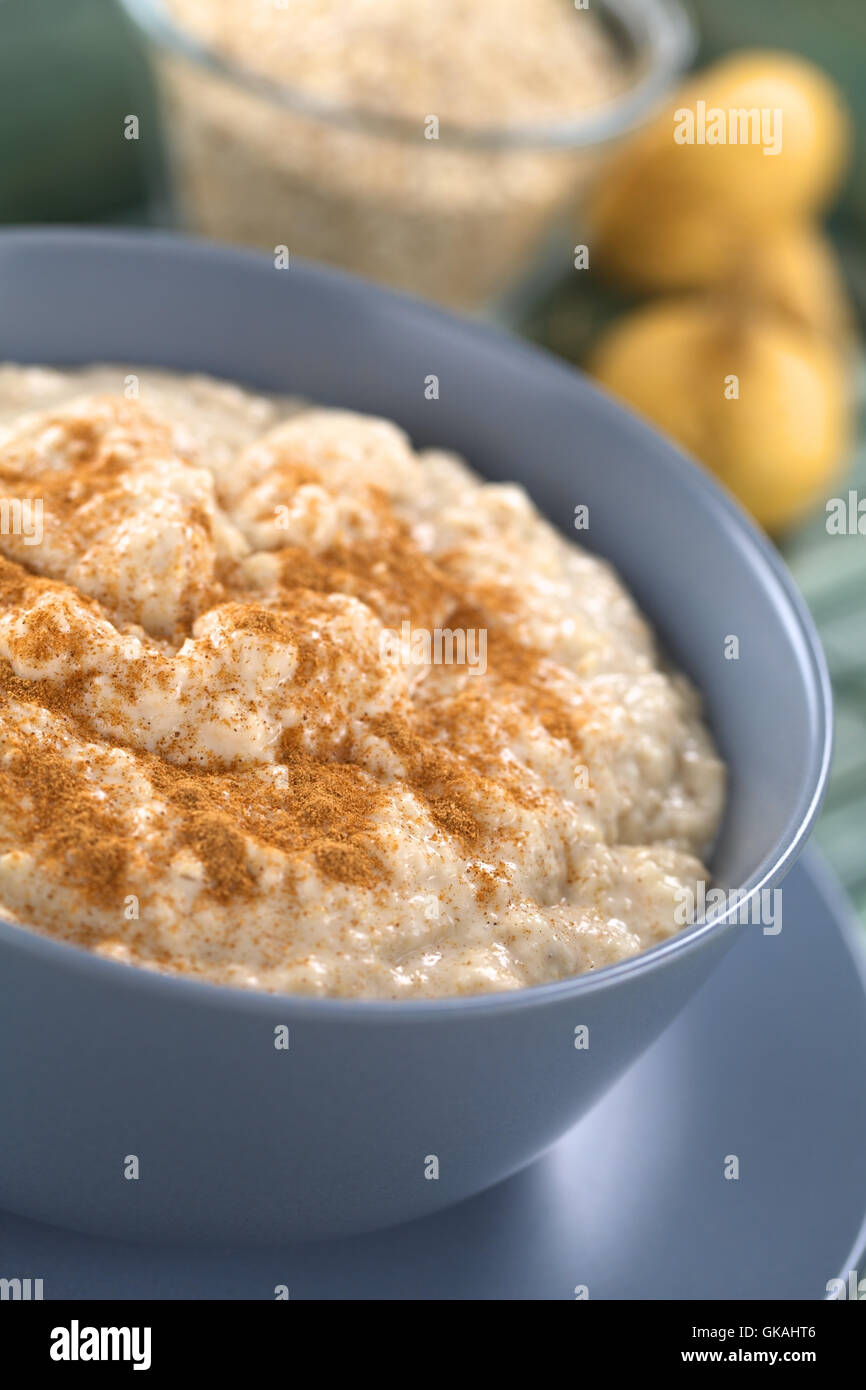 maca oatmeal porridge with cinnamon Stock Photo - Alamy