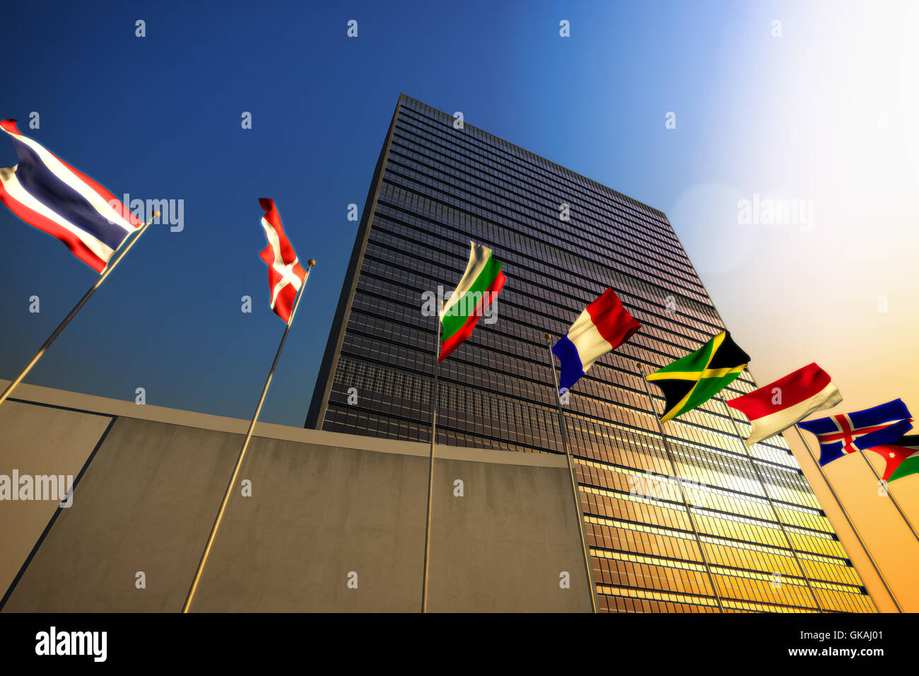 Flag of united nations hi-res stock photography and images - Alamy