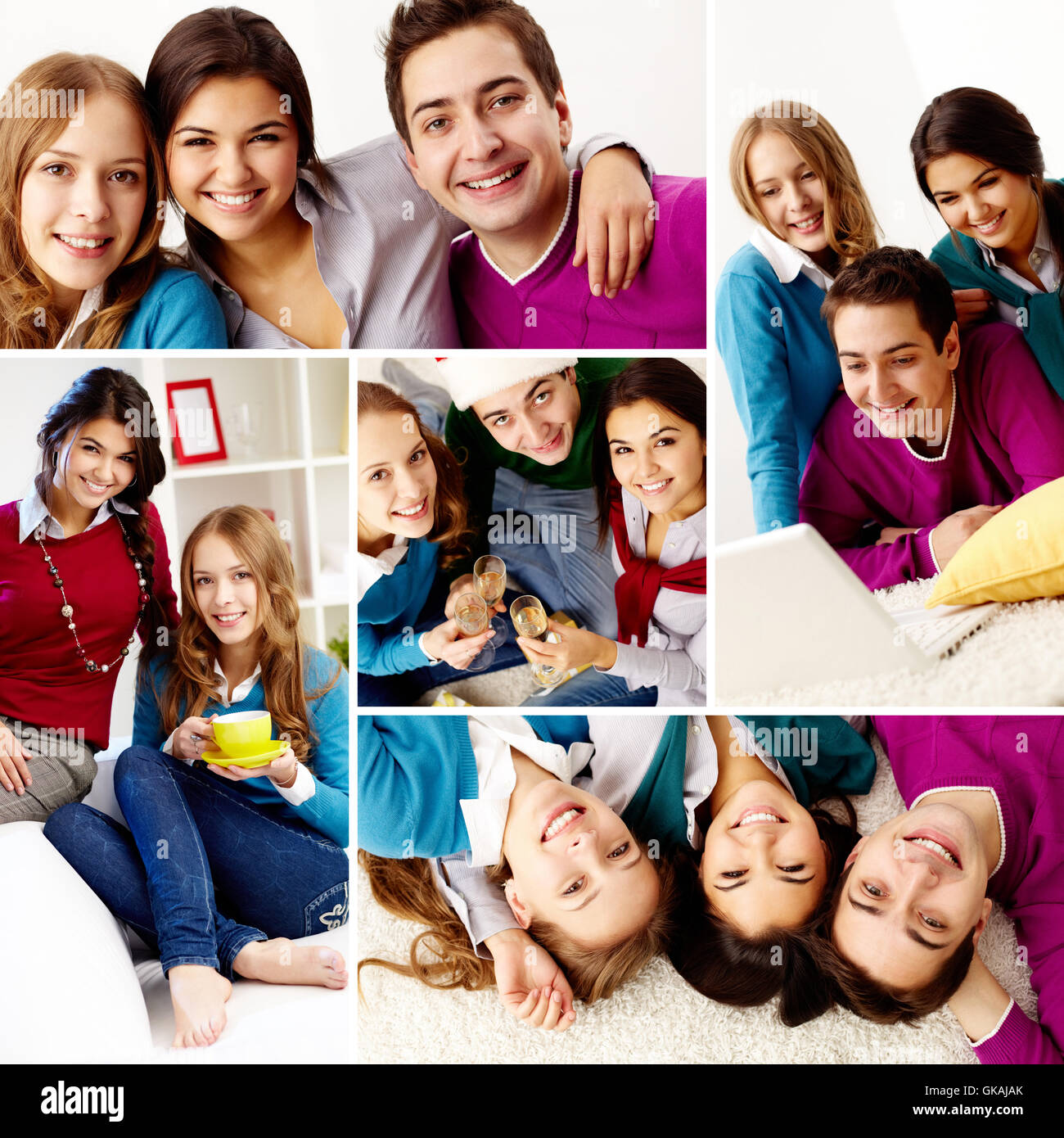 Woman looking at son and girlfriend hi-res stock photography and images ...