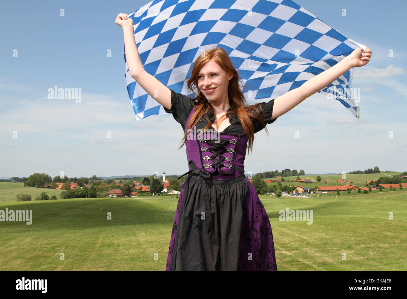 woman tree bavaria Stock Photo - Alamy
