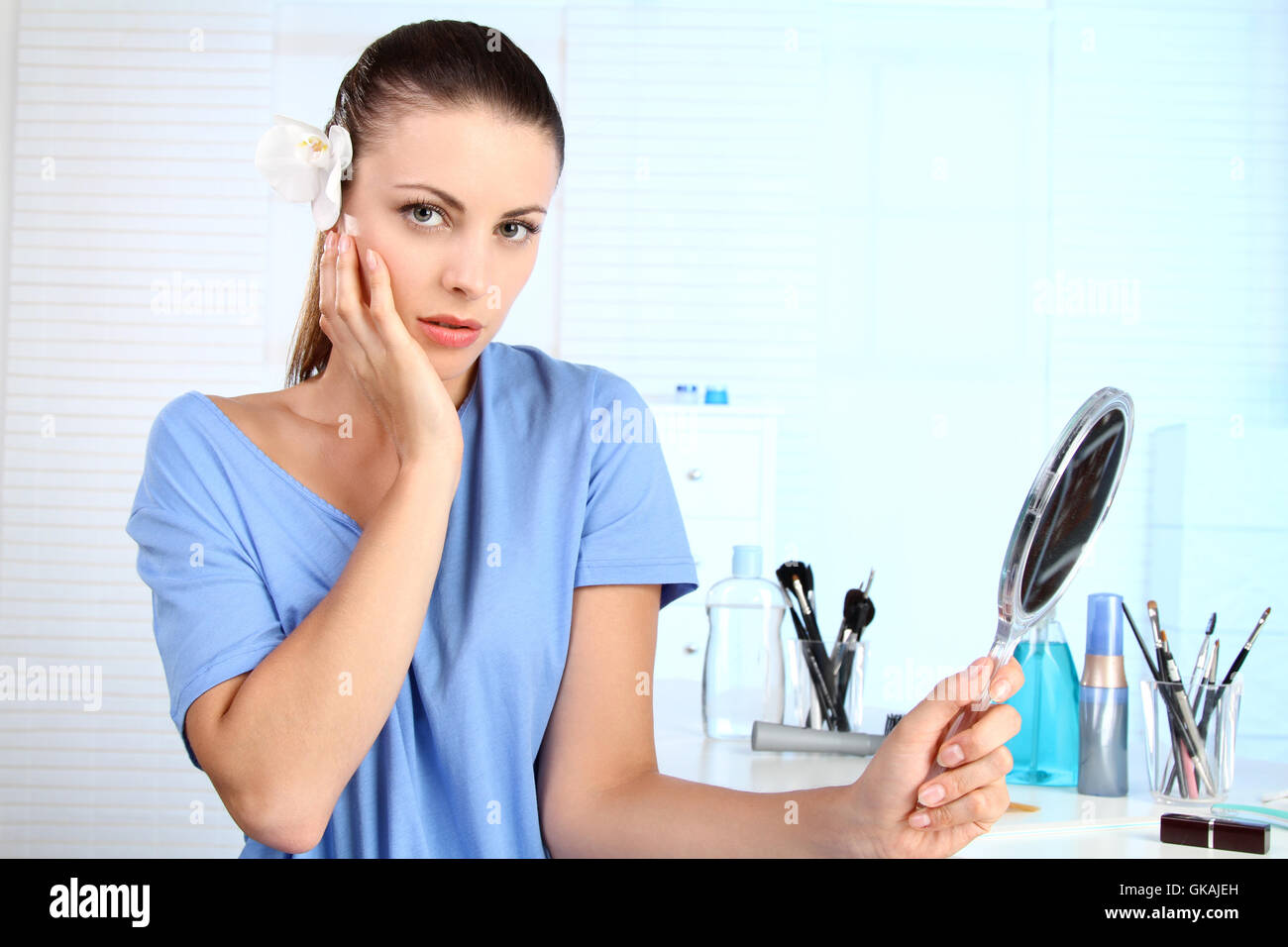 woman brown brownish Stock Photo - Alamy