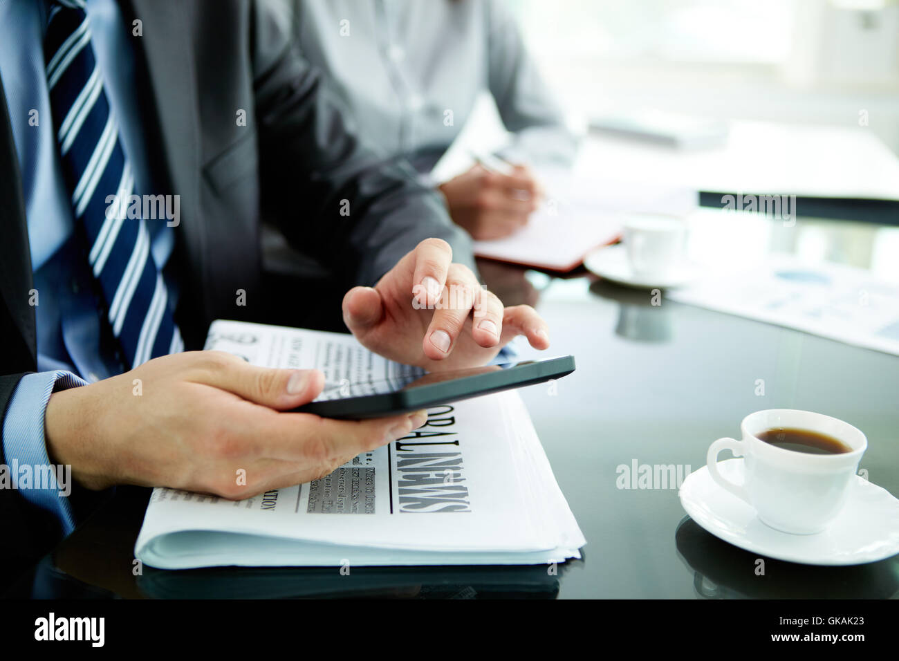 newspaper journal cup Stock Photo - Alamy