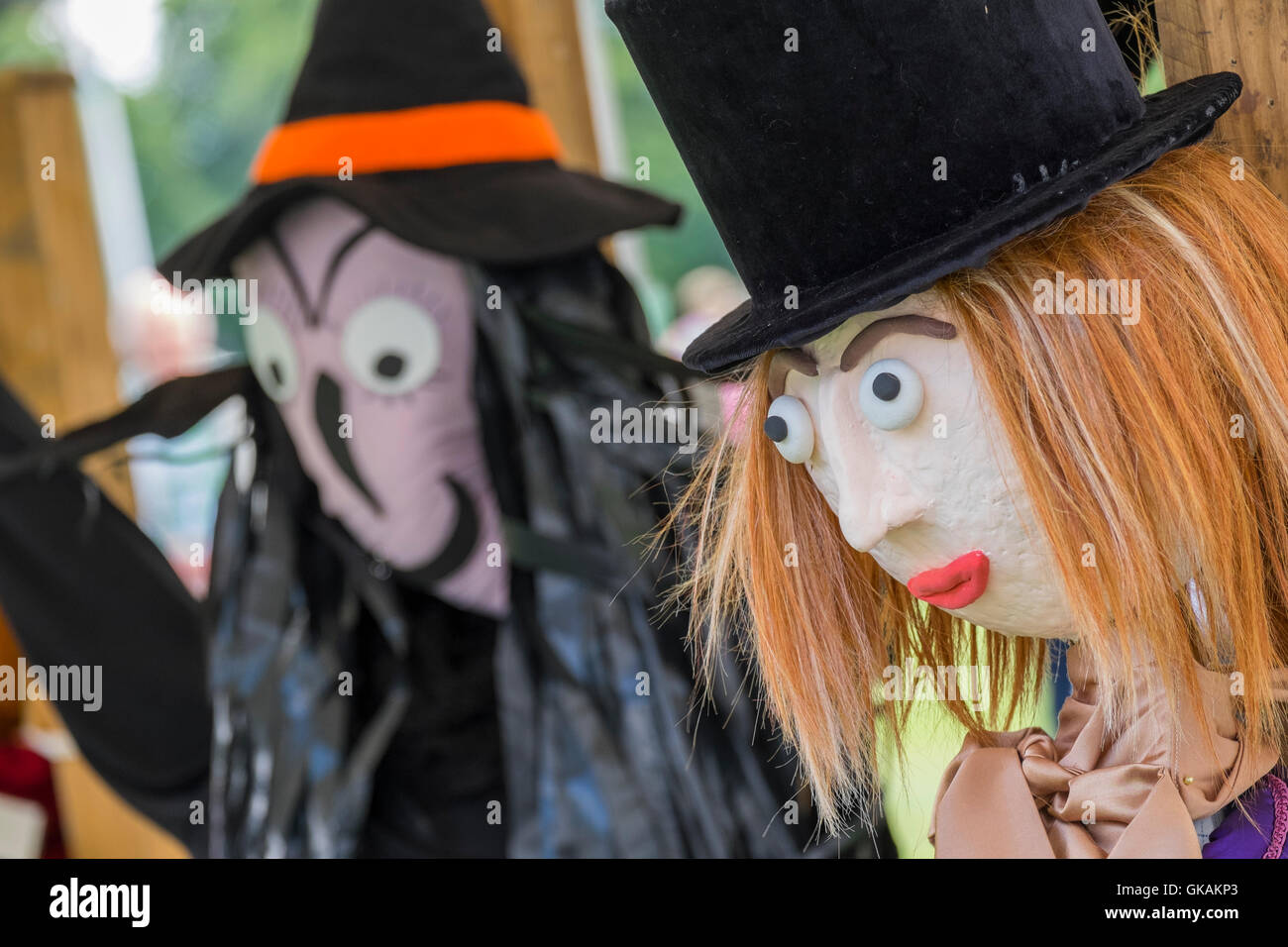 A pair of witches at Shrewsbury Flower Show, Shropshire, England, UK ...