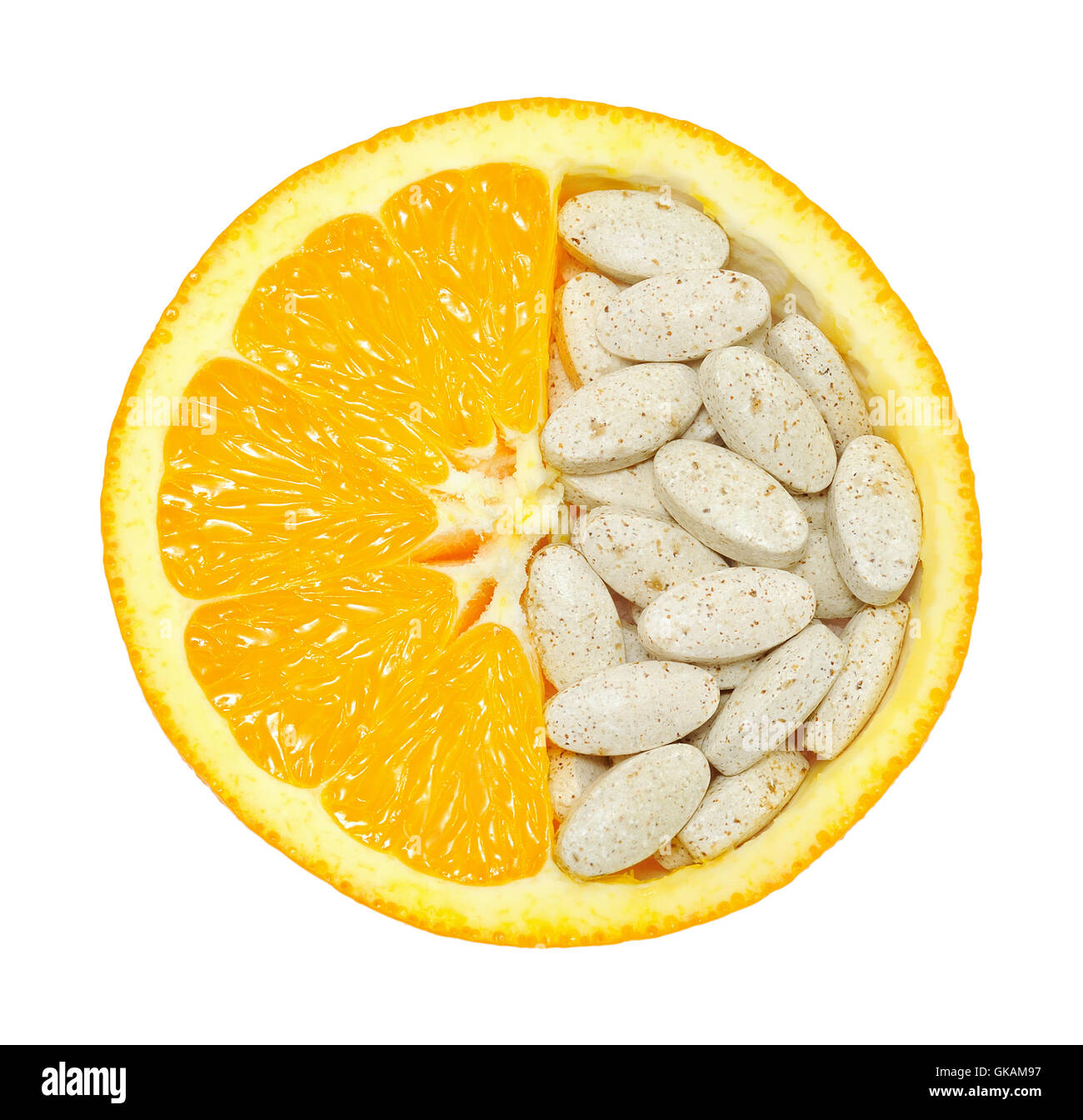 orange vitamins vitamines Stock Photo - Alamy