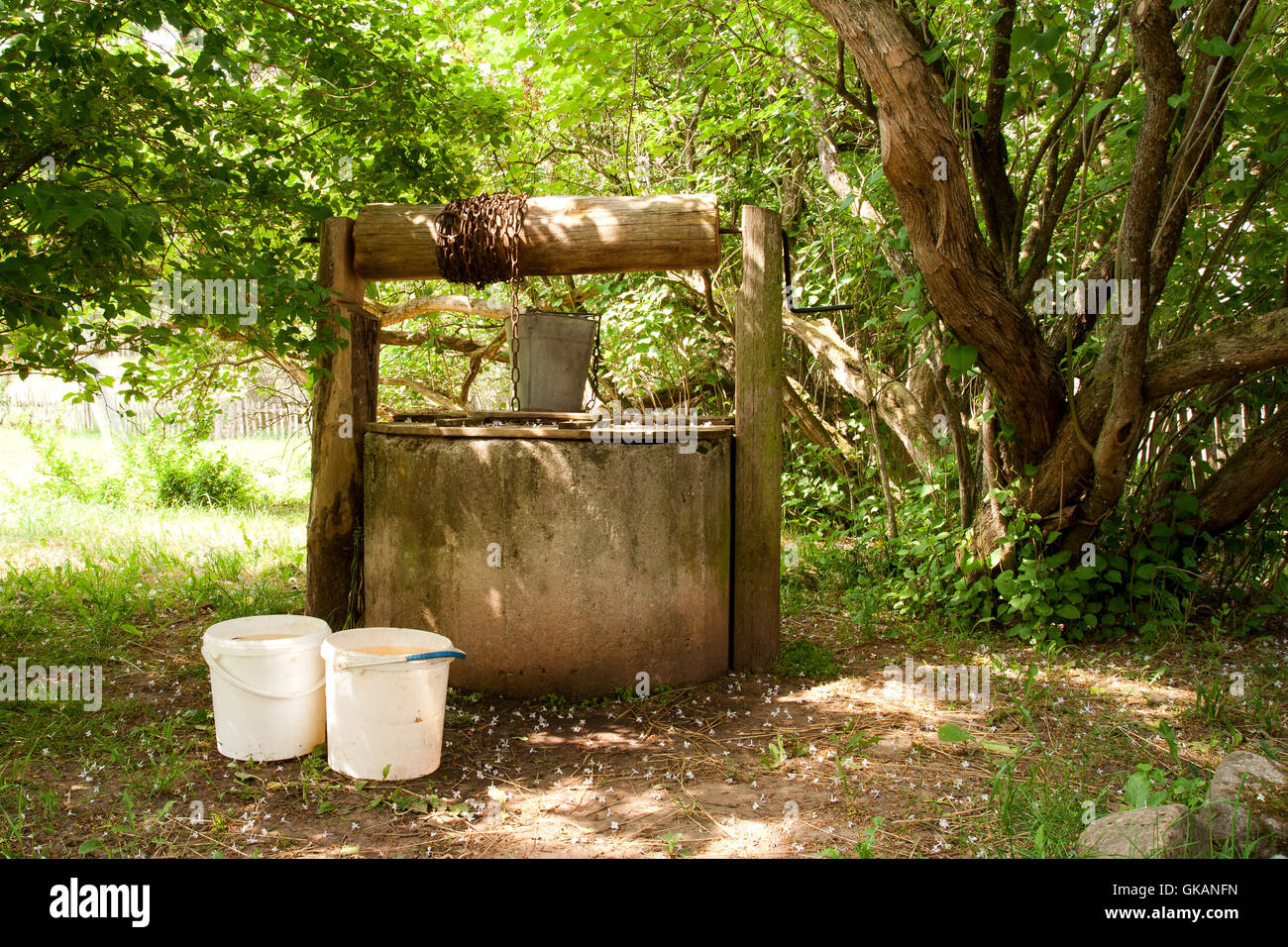 well water wood Stock Photo - Alamy