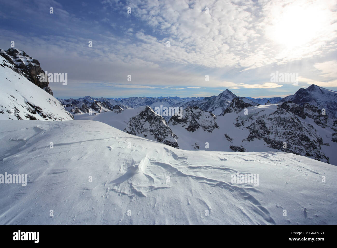 Alps snow height hi-res stock photography and images - Alamy