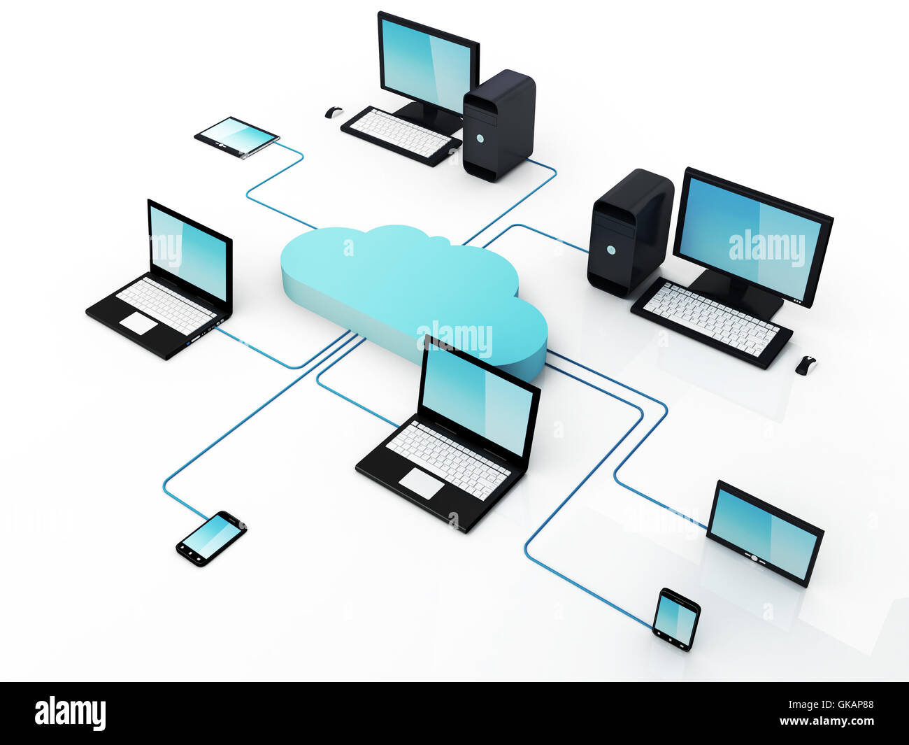 Global network of computers hi-res stock photography and images - Alamy