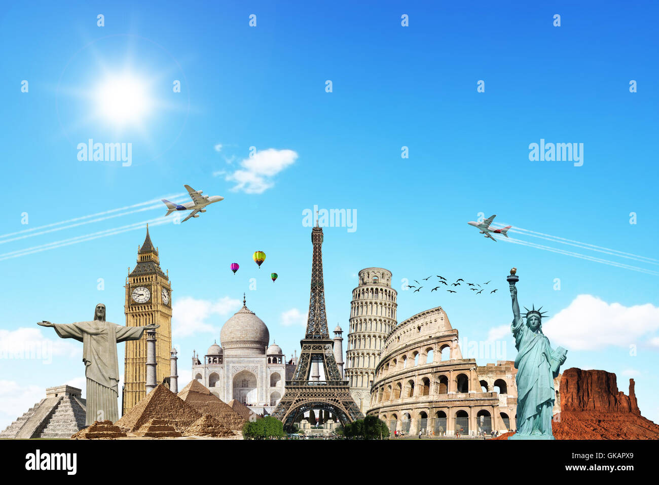 travel monument model Stock Photo - Alamy