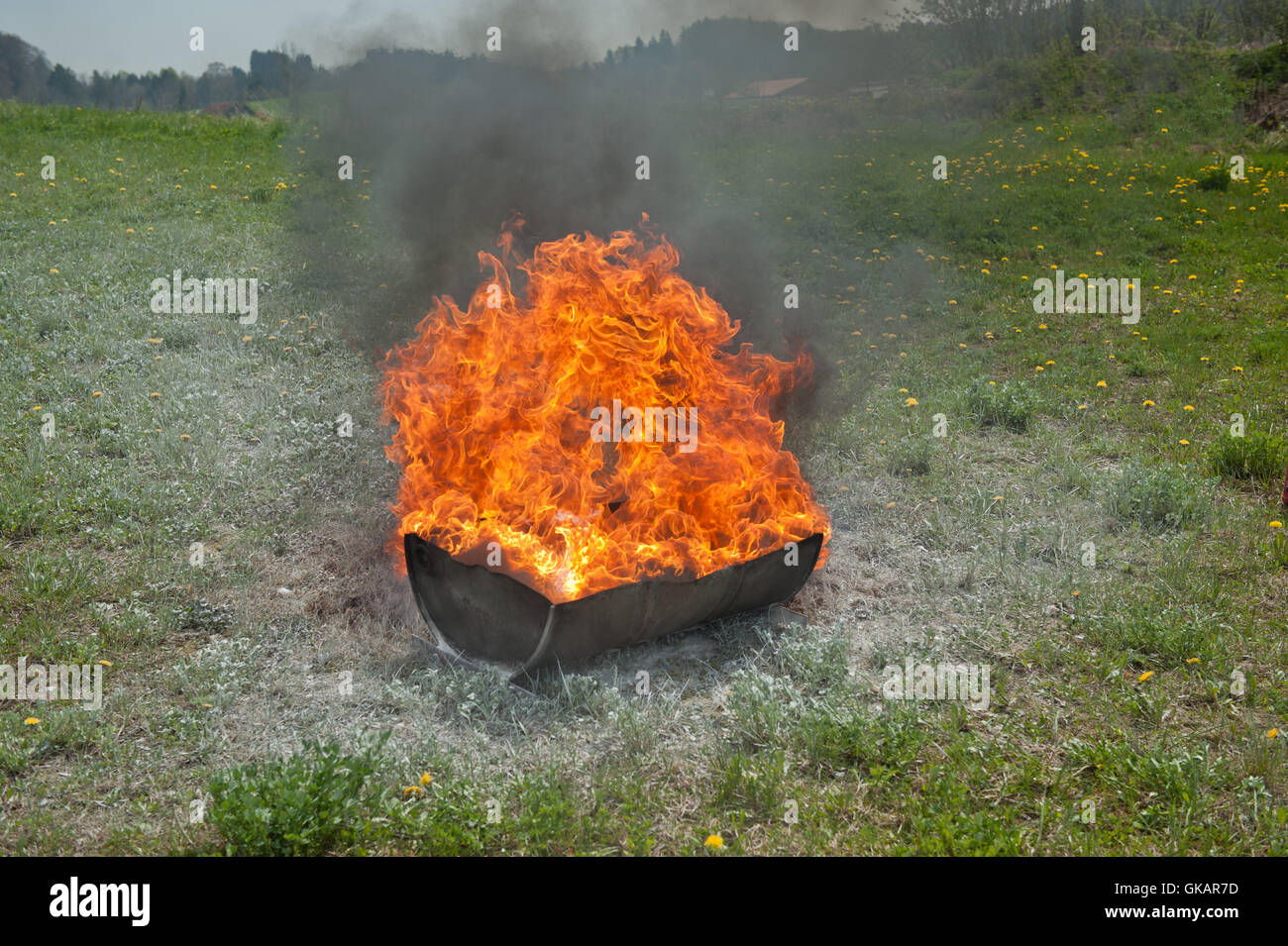 extinguisher fire conflagration Stock Photo - Alamy