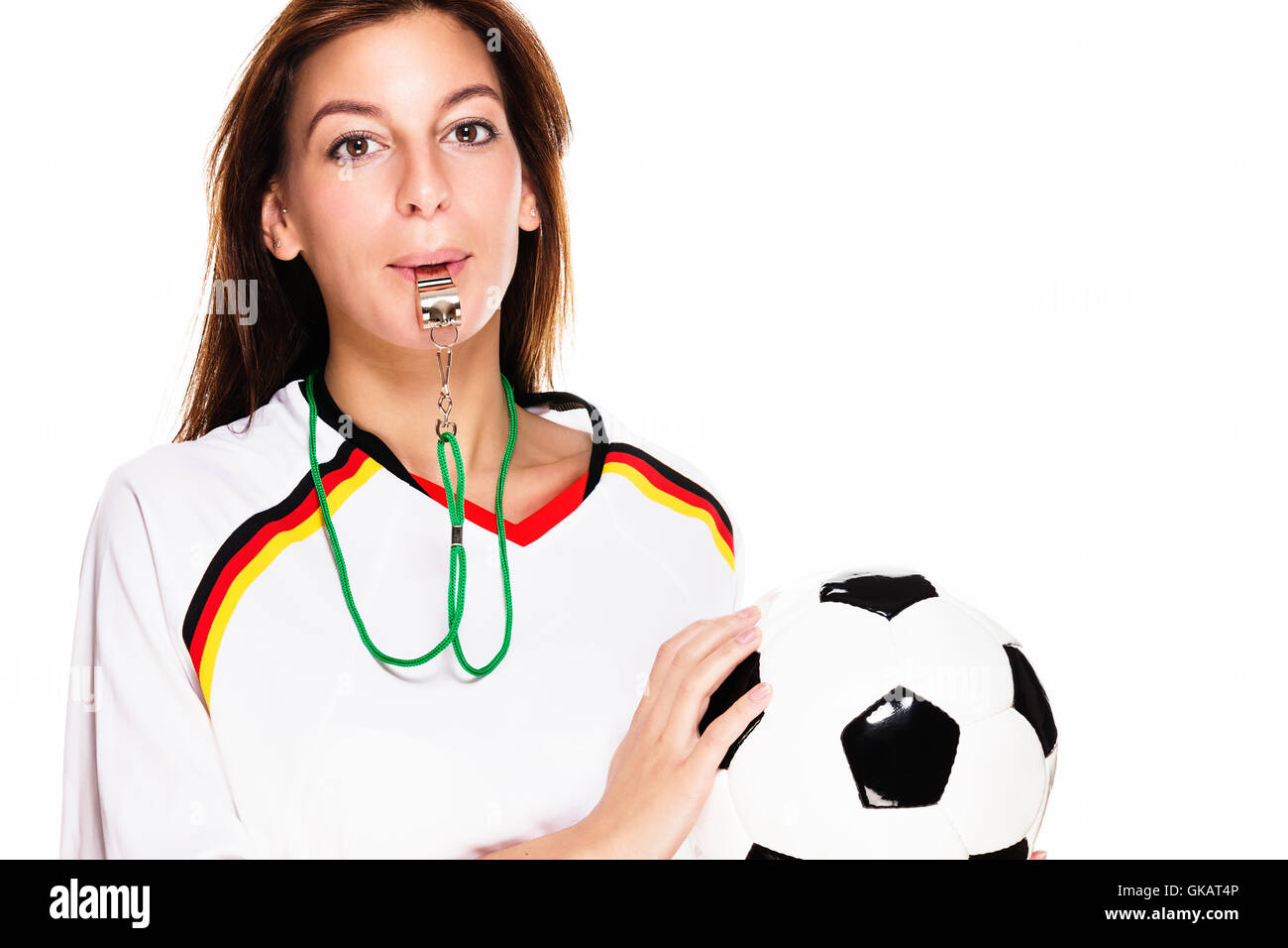 Woman referee football hi-res stock photography and images - Alamy