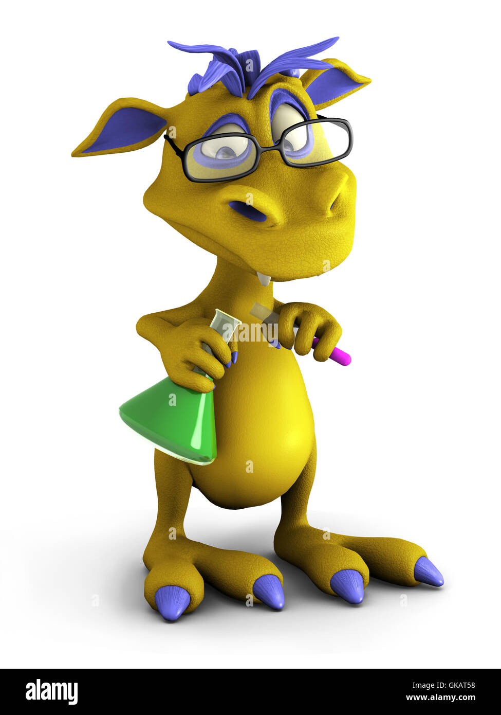 Cartoon illustration test tube science hi-res stock photography and ...