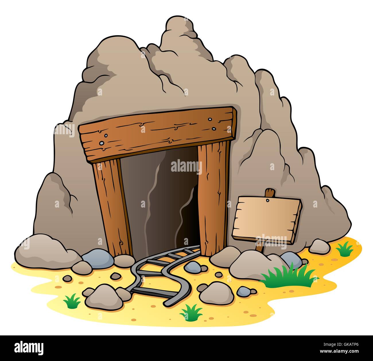Cartoon mine entrance hi-res stock photography and images - Alamy