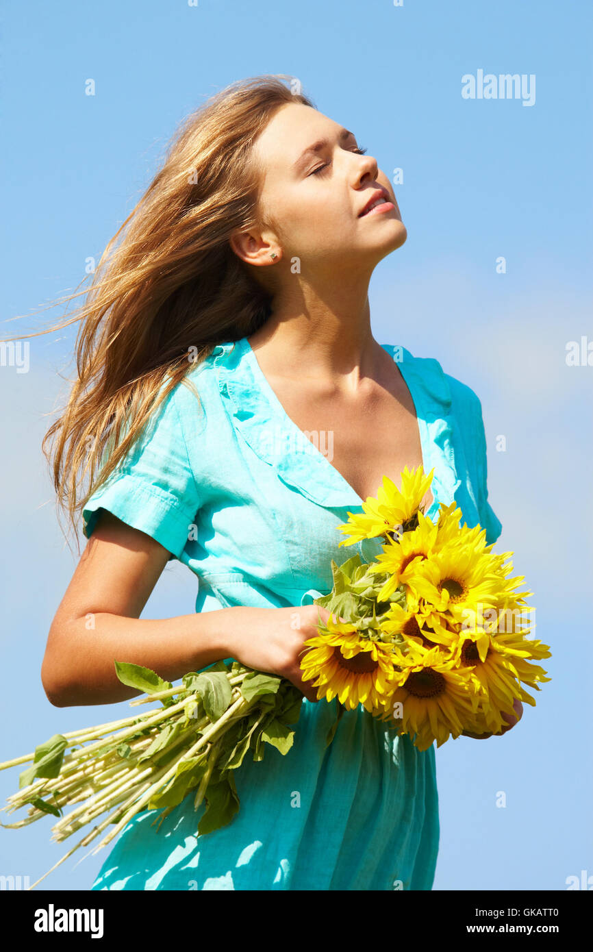 woman blue humans Stock Photo - Alamy