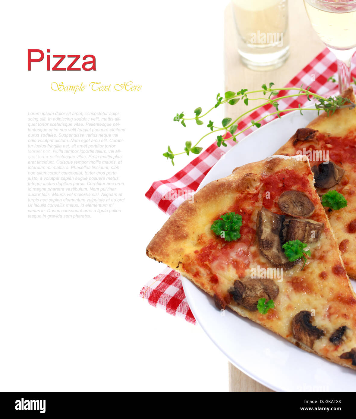 pizza glass chalice Stock Photo - Alamy