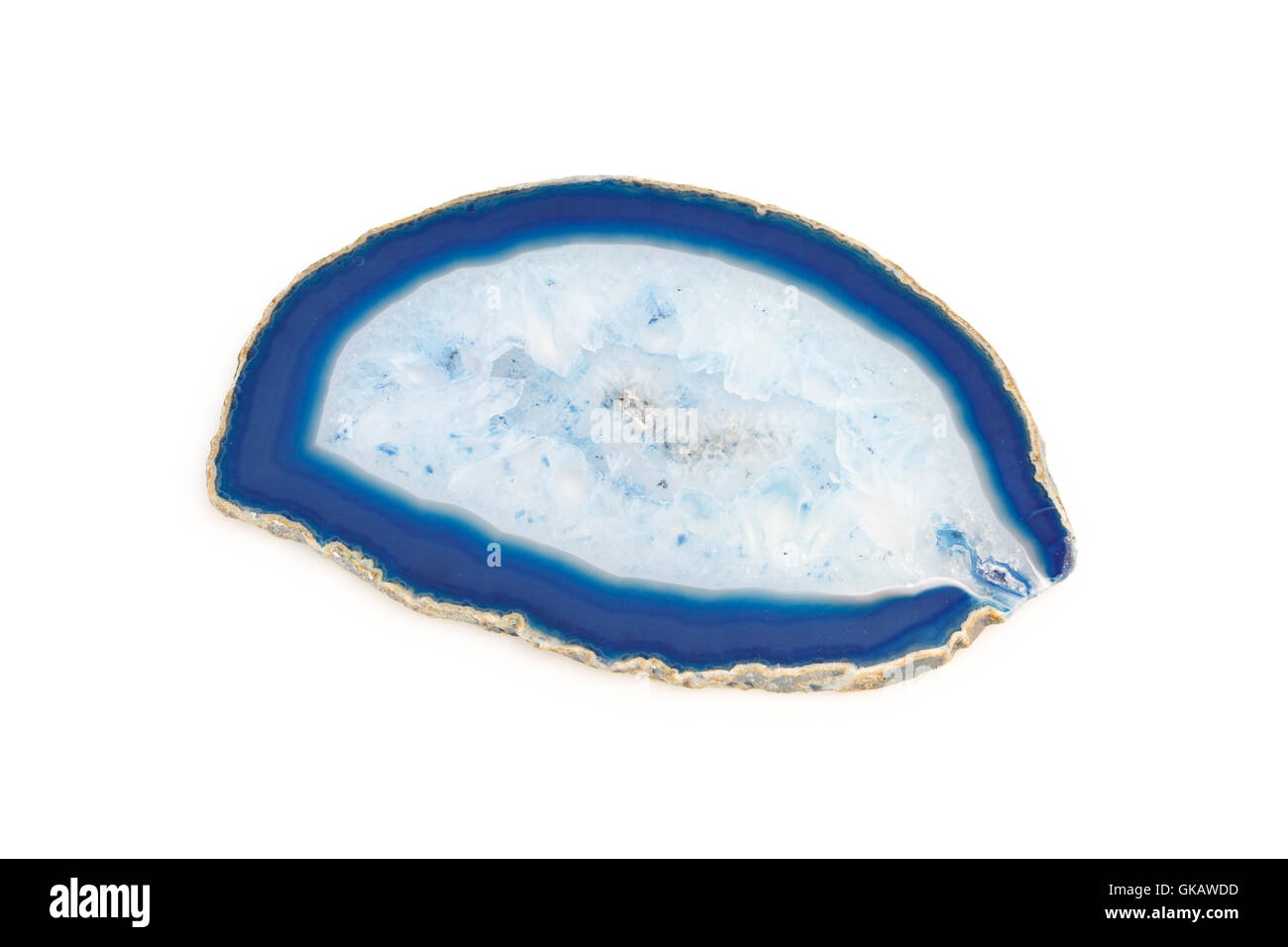 Abstract background - blue agate slice mineral Stock Photo - Alamy
