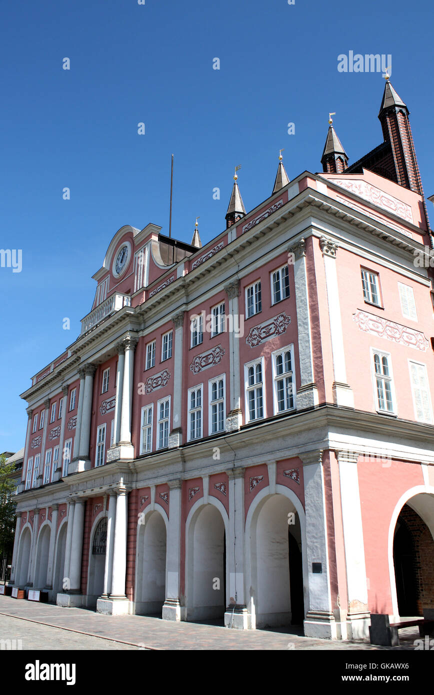 town hall rostock Stock Photo - Alamy