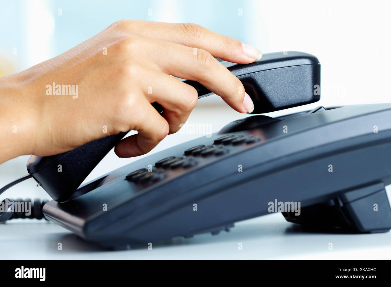 conversation telephone phone Stock Photo - Alamy